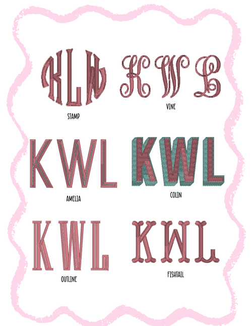 Monograms – Milliebug Embroidery and Gifts